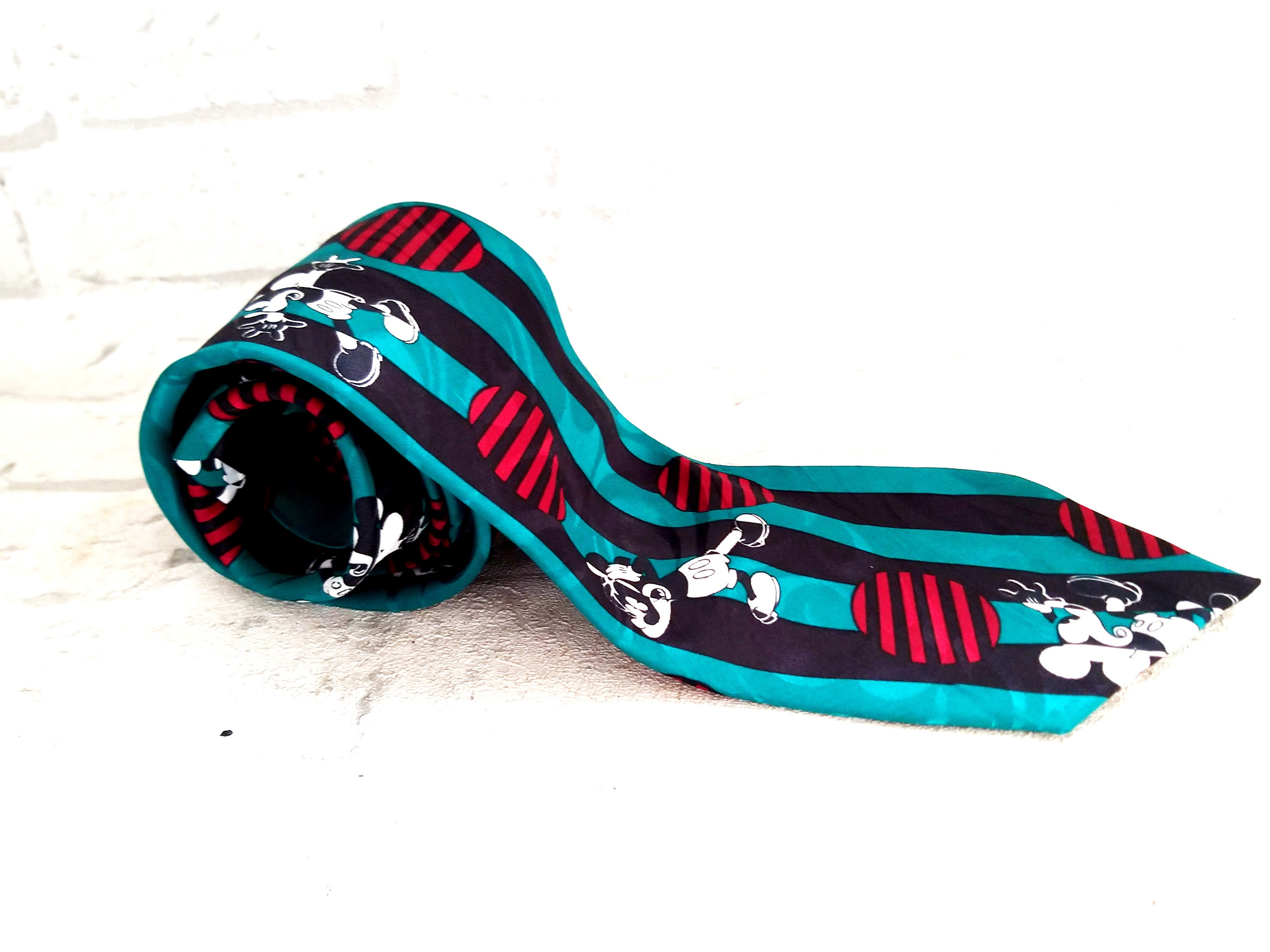 Mickey Mouse Print Tie Collectible Tie Novelty Tie Holiday Tie | Etsy