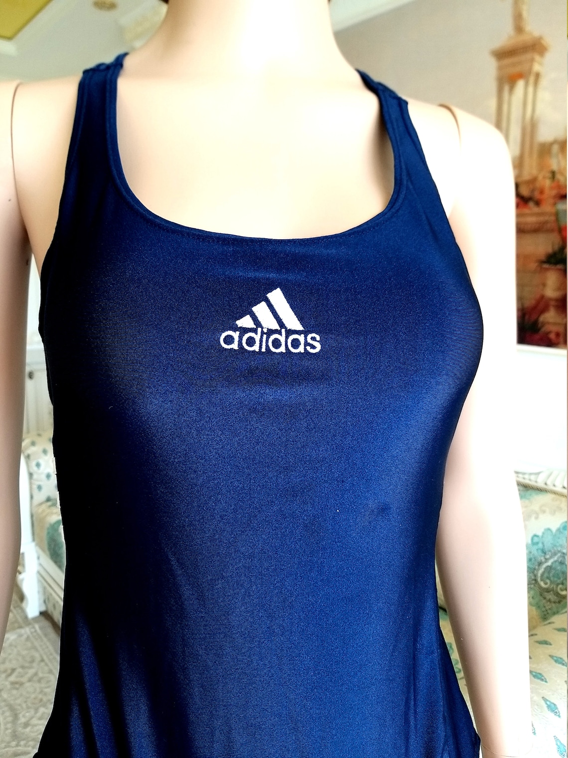Adidas Swimsuits M Blue Swimsuit Vintage Women Swimwear - Etsy
