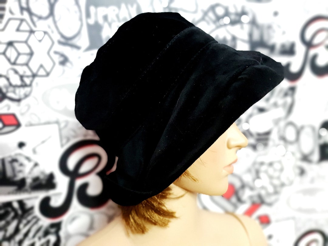 Velvet Black Bucket Hat Women Accessories Black Velvet Hat - Etsy