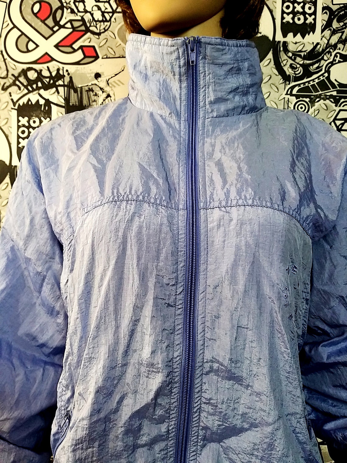 Women Clothing 80s Athletic Clothing Purple Windbreaker Jacket - Etsy