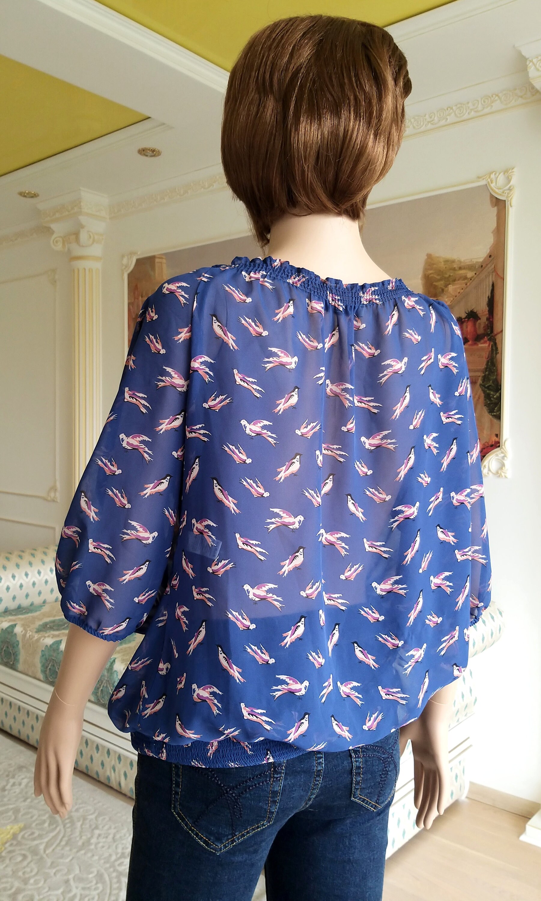 Womens Blouse Bird Print Shirt Womens Shirt Womens Bird Shirt - Etsy