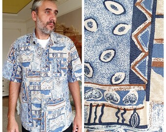 Abstract Button up Shirt - Etsy