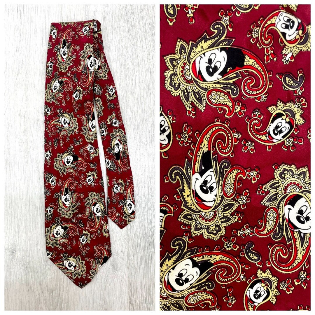 Mickey Mouse Print Tie Collectible Tie Novelty Tie Holiday Tie ...