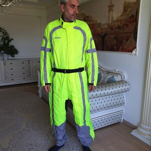 UNISEX Neon Jumpsuit Neon Coveralls Motorcycle Workwear Uniform L One ...