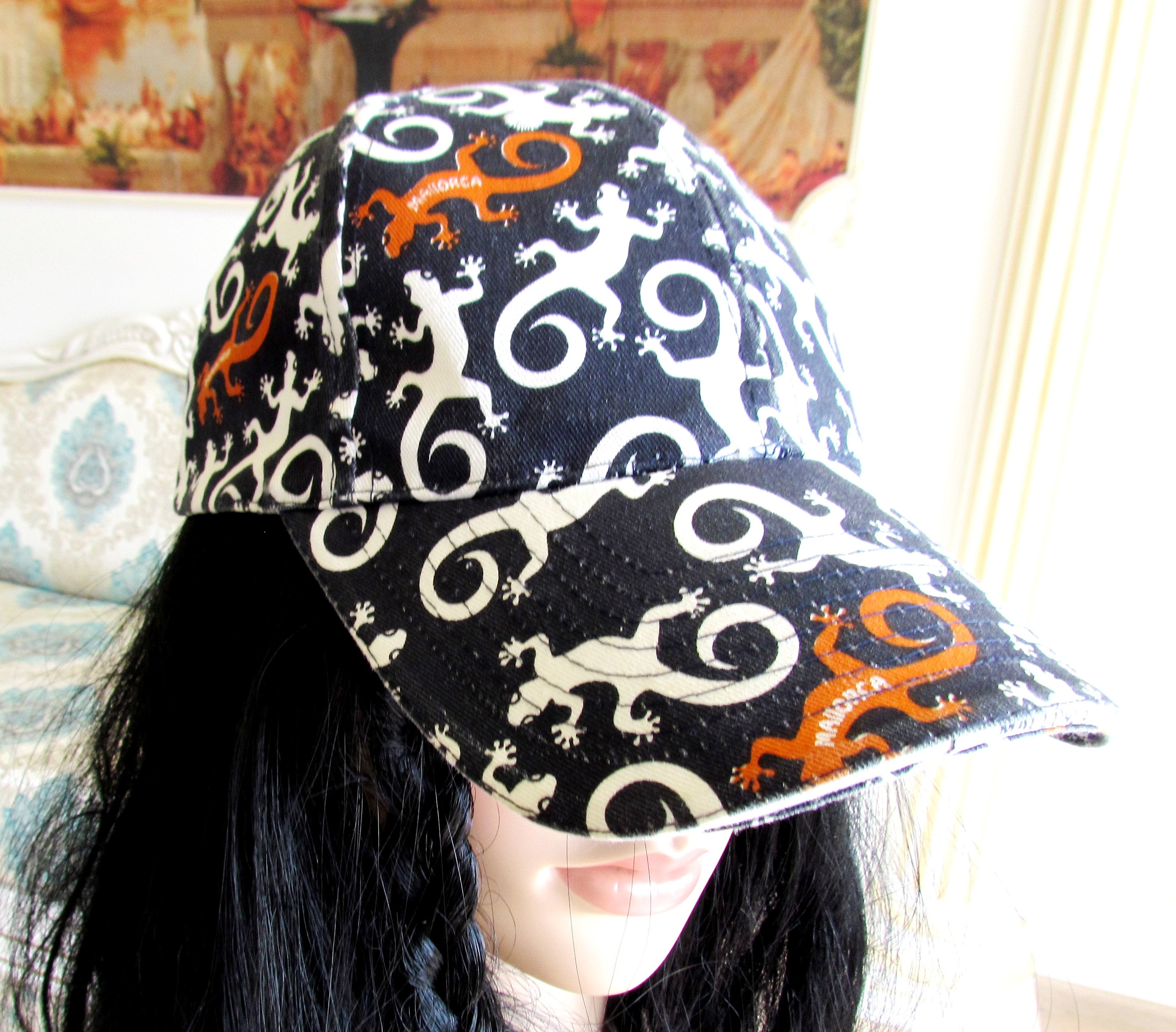 Animal Print Cap Vintage Lizard Cap Women Accessories Trucker - Etsy