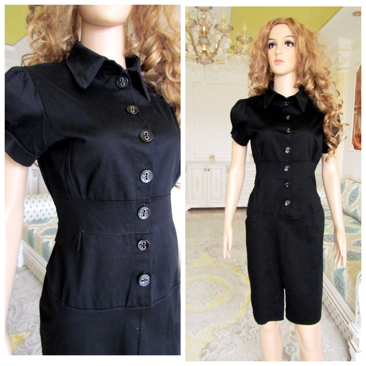 Goth Clothing goth dress vintage Black dress Black Pencil | Etsy