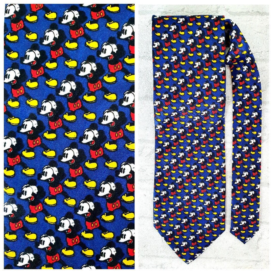 Mickey Mouse Print Tie Collectible Tie Novelty Tie Holiday Tie ...