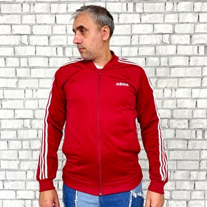 Red Adidas Windbreaker L Adidas Jacket Men Sport Jacket Sport Coat ...