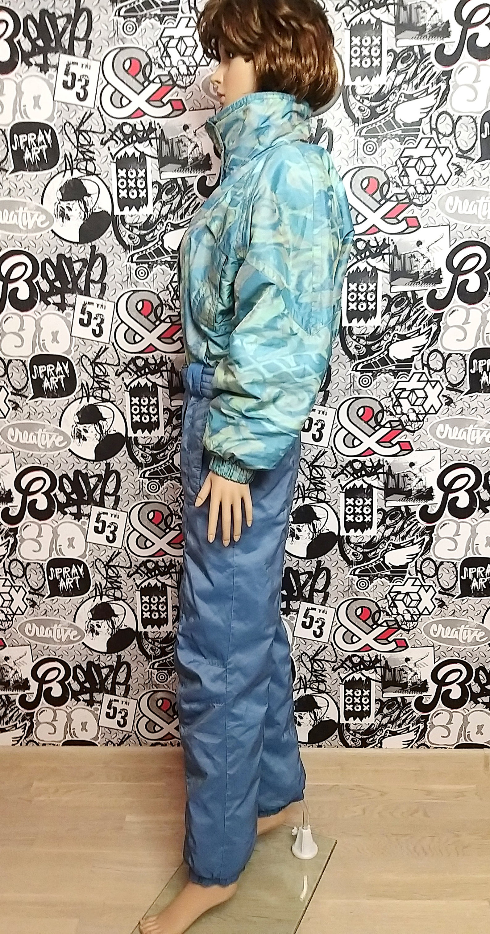 Waterproof Ski Clothing Ski Suit 80s Ski Suit S Abstract Print | Etsy