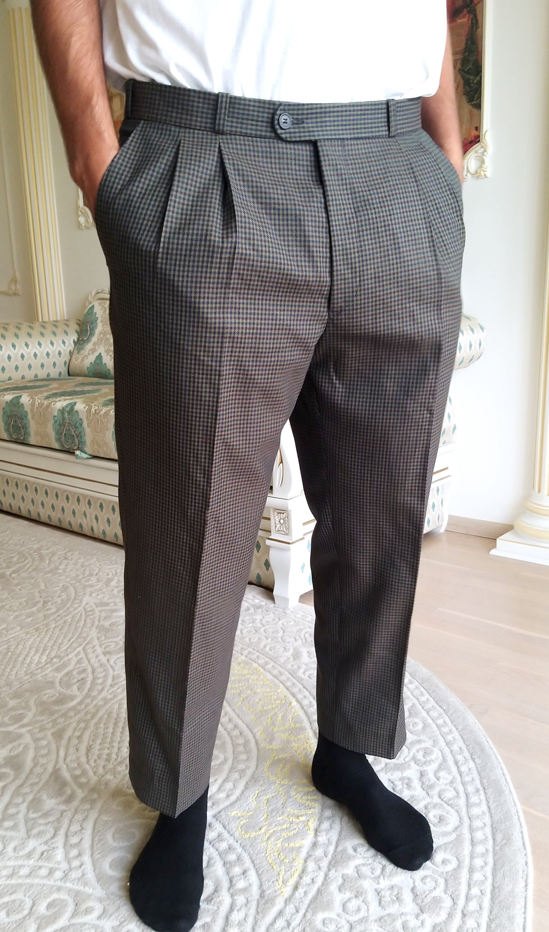 Mens Pleated Pants Retro Pant Mens Pants Chino Pants Wool - Etsy