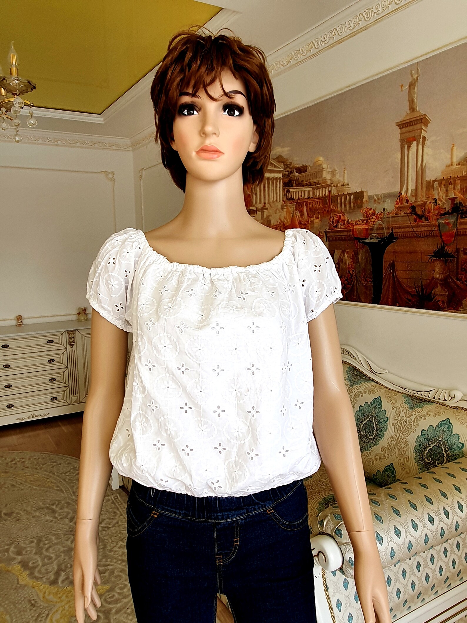 Dirndl Blouse Dirndl Top Crop Blouse L Folk Blouse Festival - Etsy