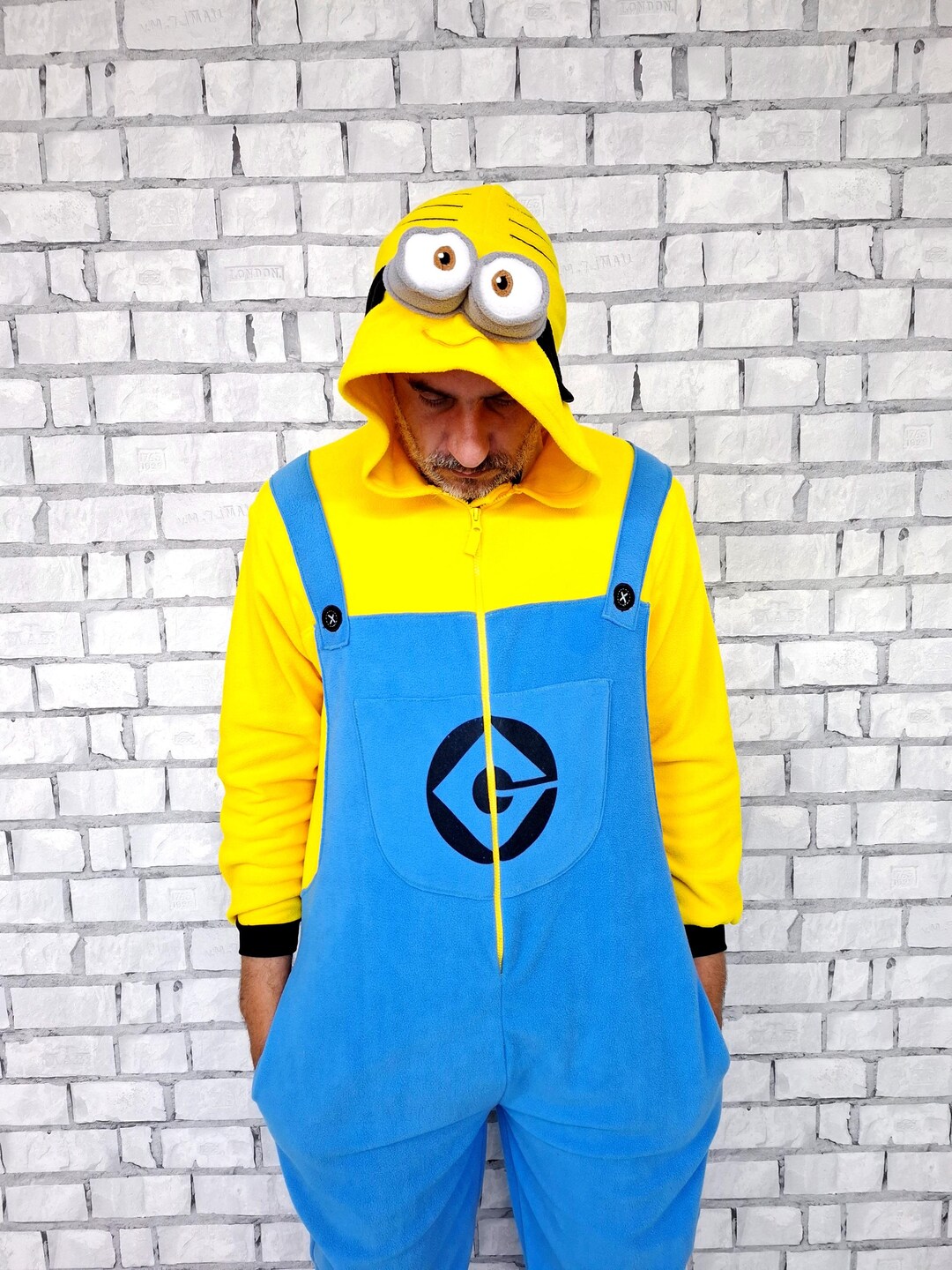 ADULT Minion Costume L Halloween Costume Cosplay Minion Kigurumi Minion ...
