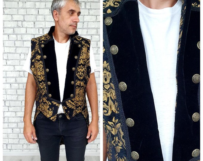 Captain Pirate Jacket Halloween Costume Vampire Mens Jackets Mens ...