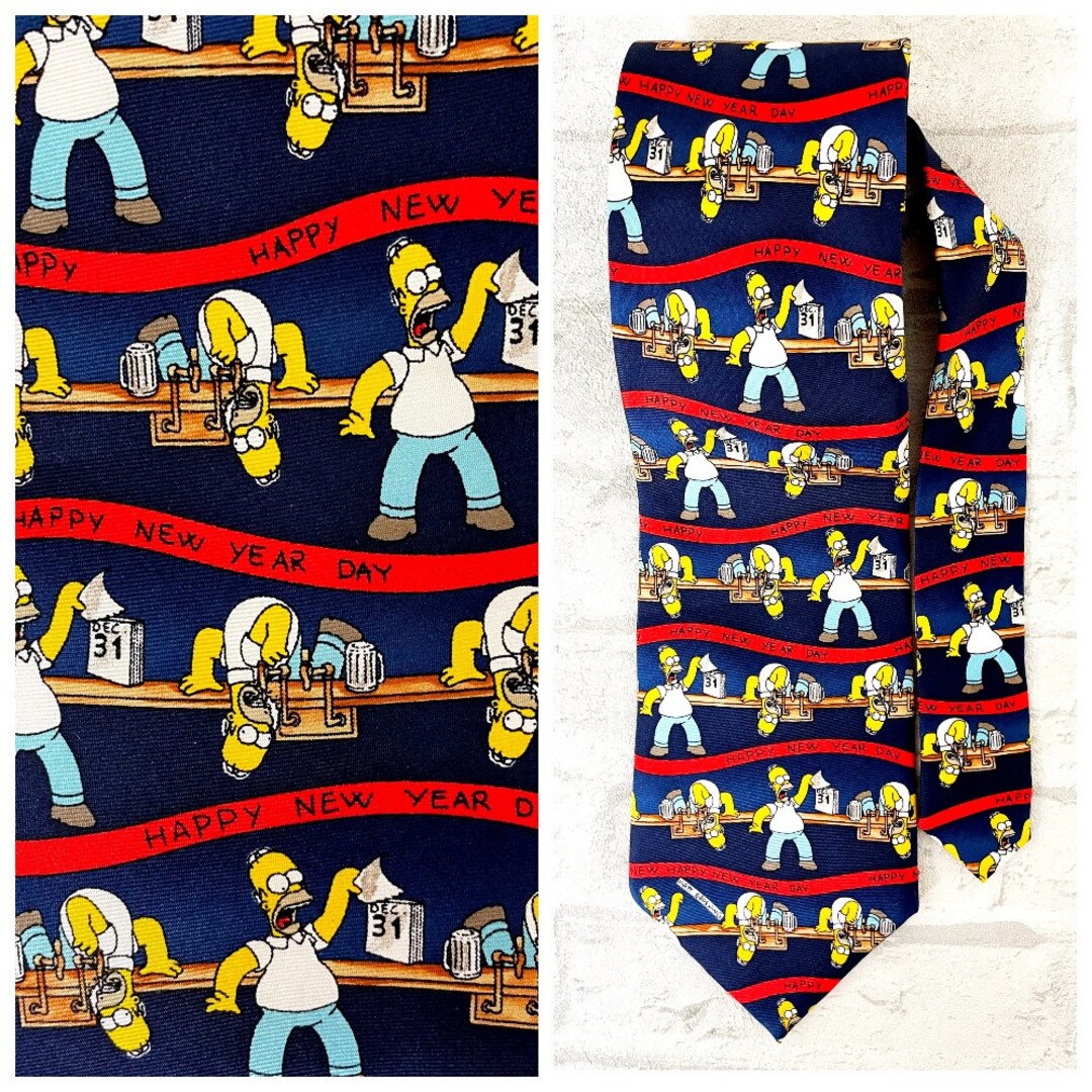 Mens Tie Simpsons Necktie Cartoon Tie Simpson Tie Fathers Day - Etsy