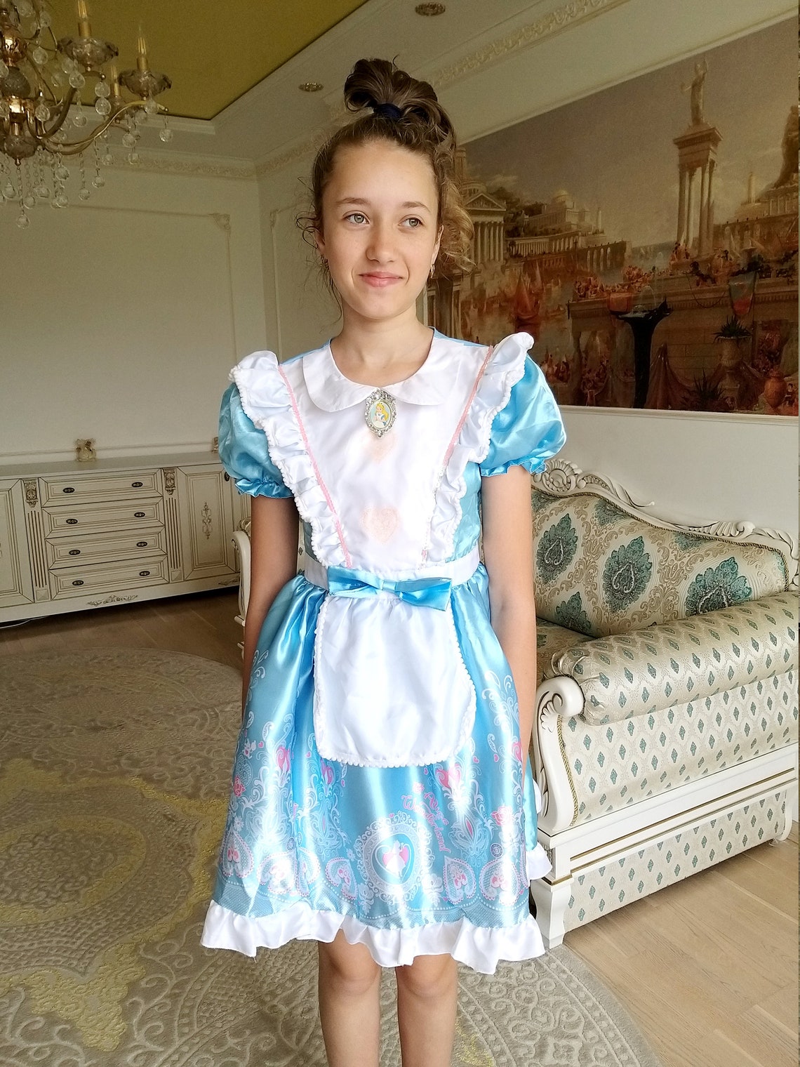 Girl Dress Alice in Wonderland Dress Wonderland Costume Alice - Etsy