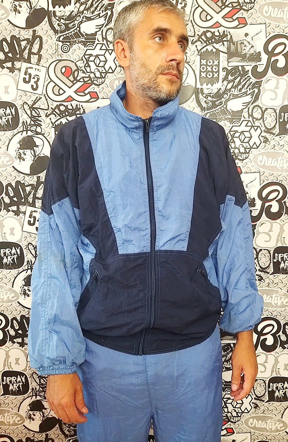 Purple Track Suit XL Mens Track Suit Mens Outfit Colorful Sport Suit ...