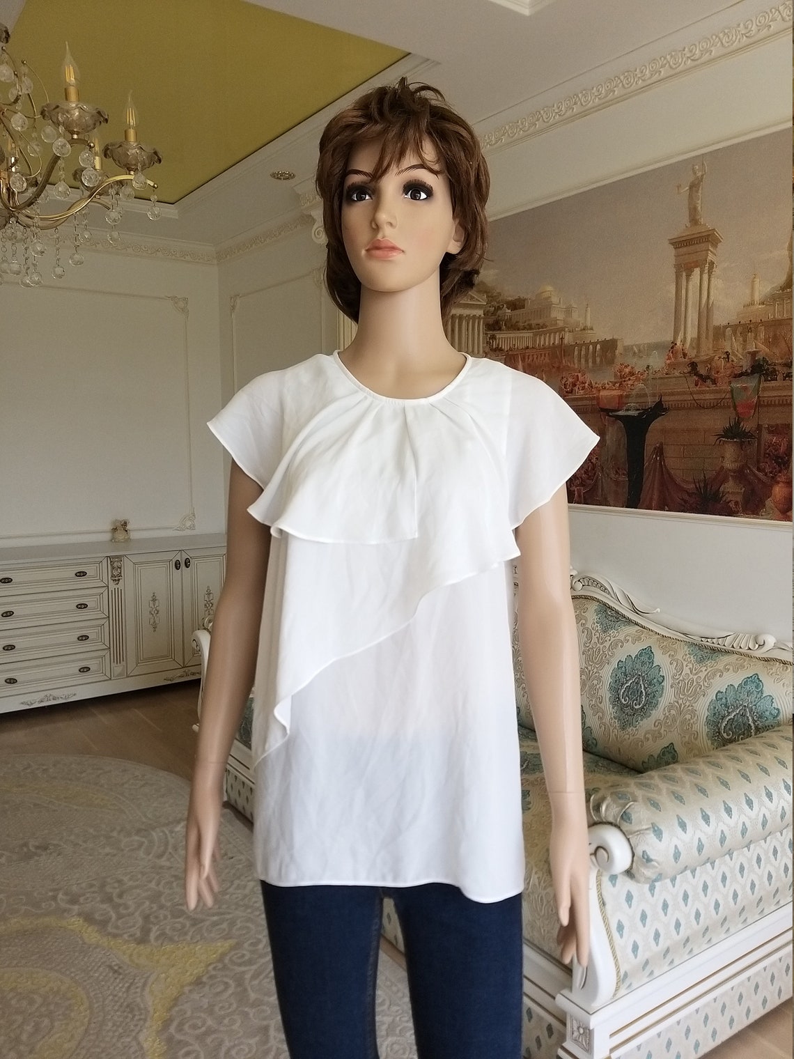 Ruffle Blouse Victorian Clothing Victorian Blouse Victorian - Etsy