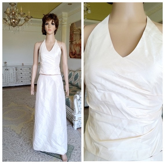 Party Dress Womens dress cream dress maxy dress silk dress | Etsy