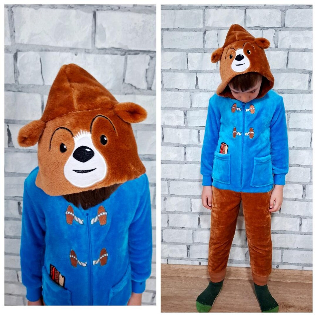 6-7 YEARS Kids Paddington Bear Costume Jumpsuit Baby Kids Halloween ...