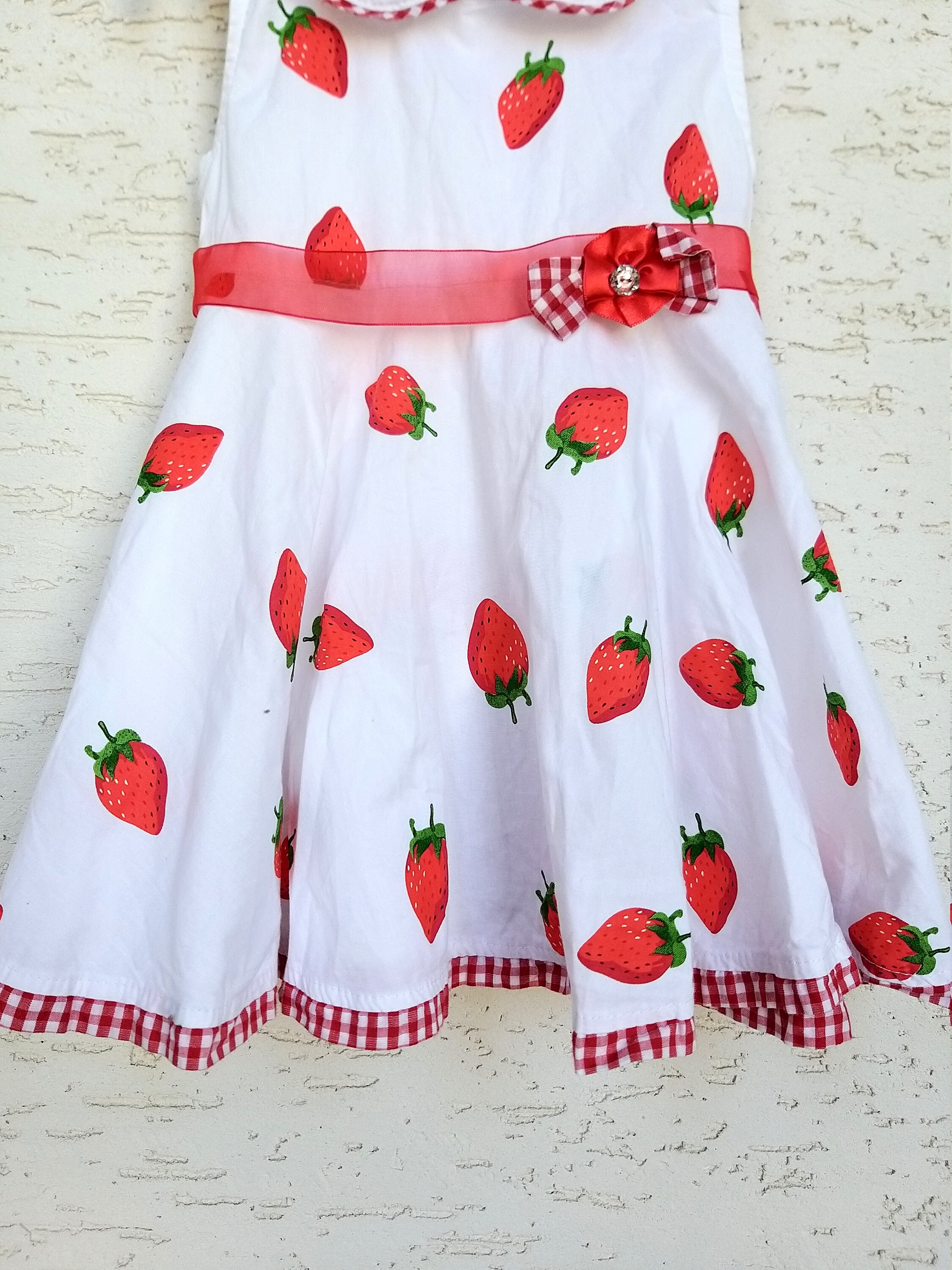 2T Strawberry Print Dress Baby Dress Girl Dress Kids Dress - Etsy UK