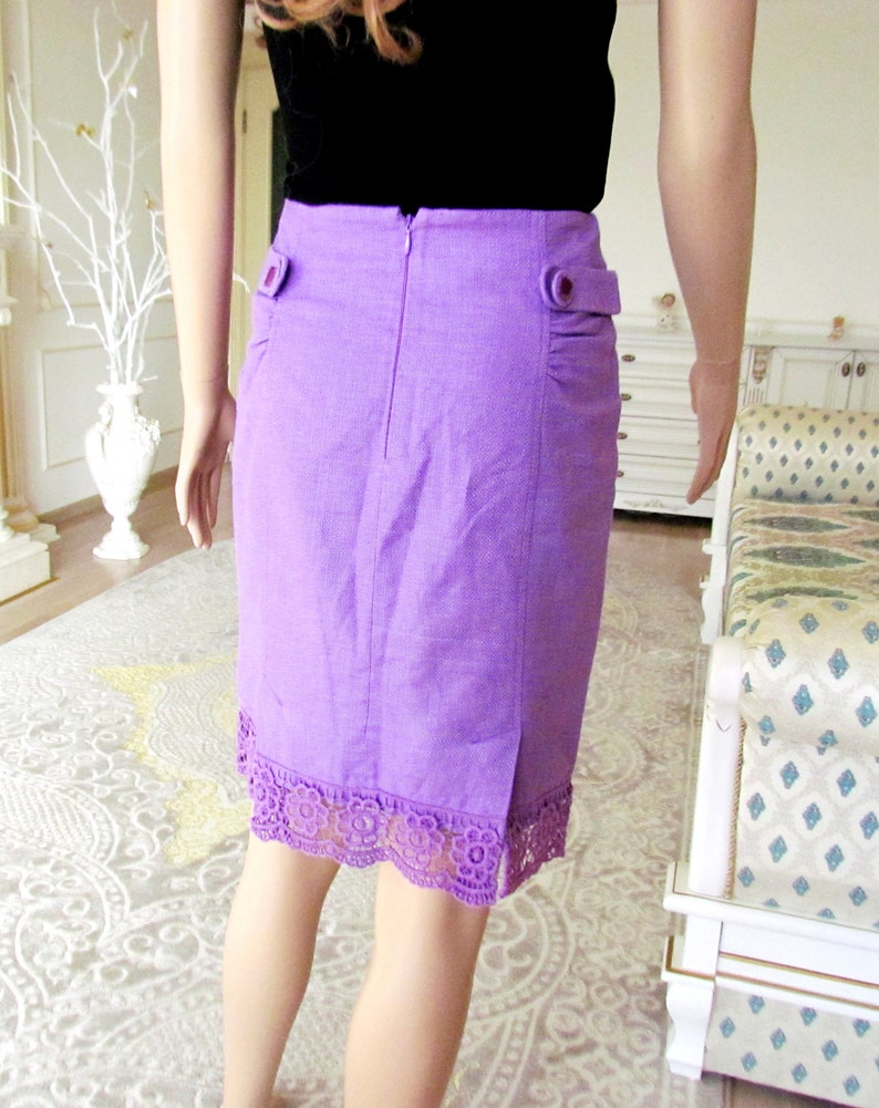 Skirt 80s Purple Pencil Skirt for Women Skirt Vintage Purple - Etsy