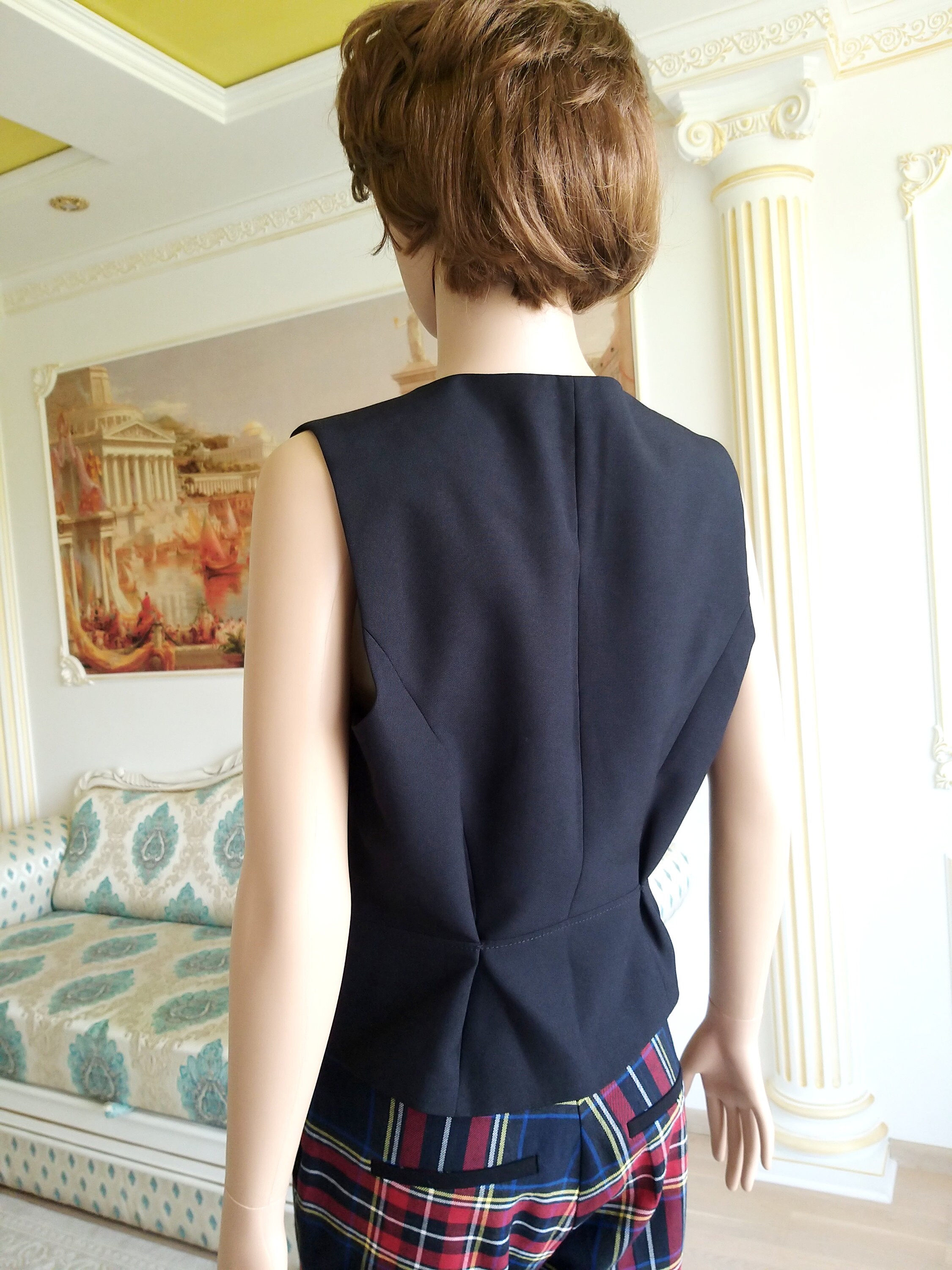 Steampunk clothing women Vest black Steampunk Vest M black | Etsy