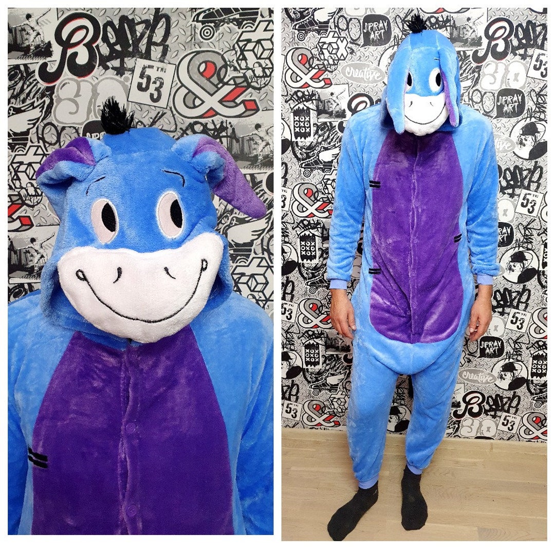 Disney Kigurumi ADULT Cosplay Eeyore Costume L/XL Halloween Costume ...
