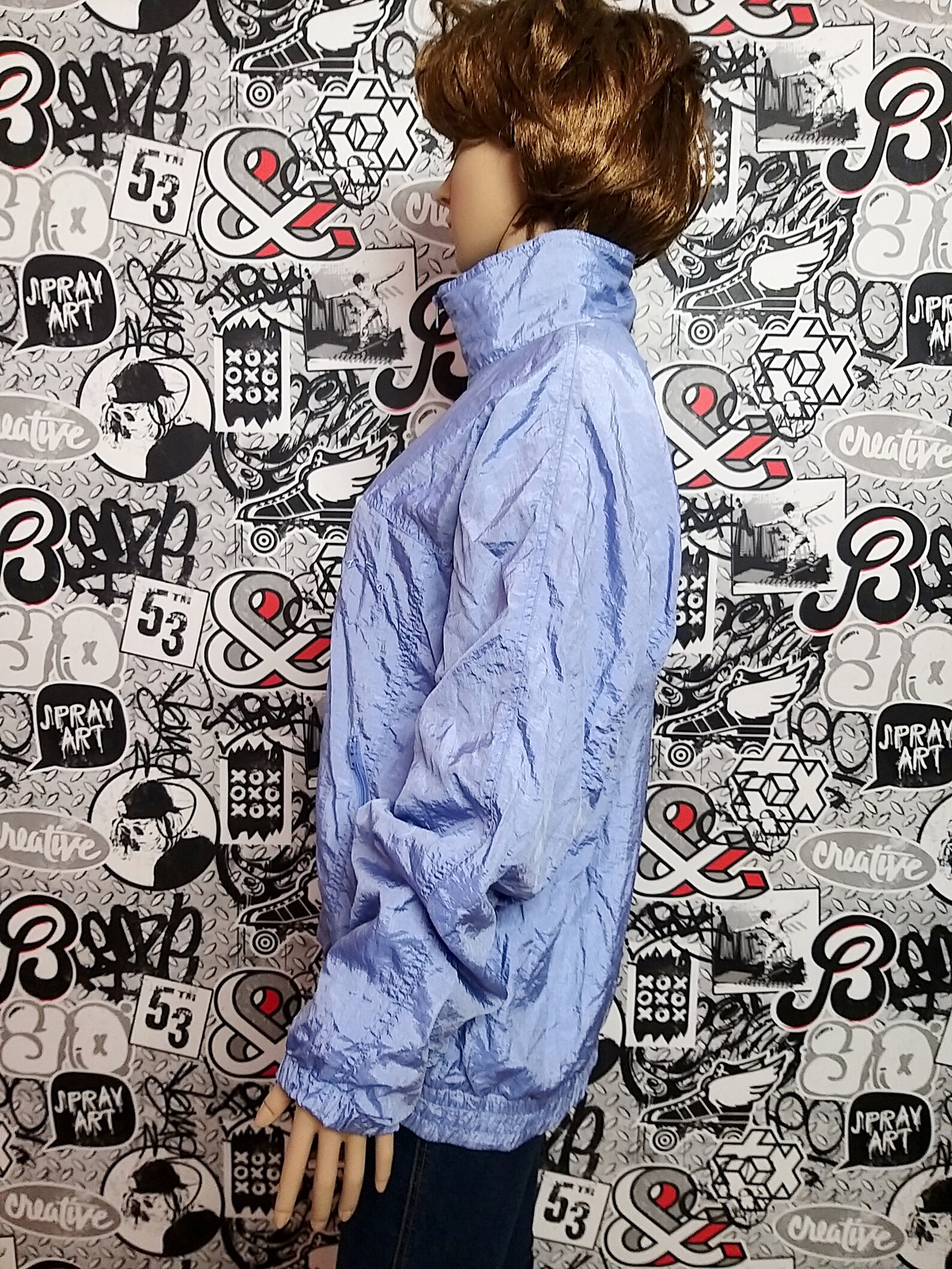 Women Clothing 80s Athletic Clothing Purple Windbreaker Jacket - Etsy