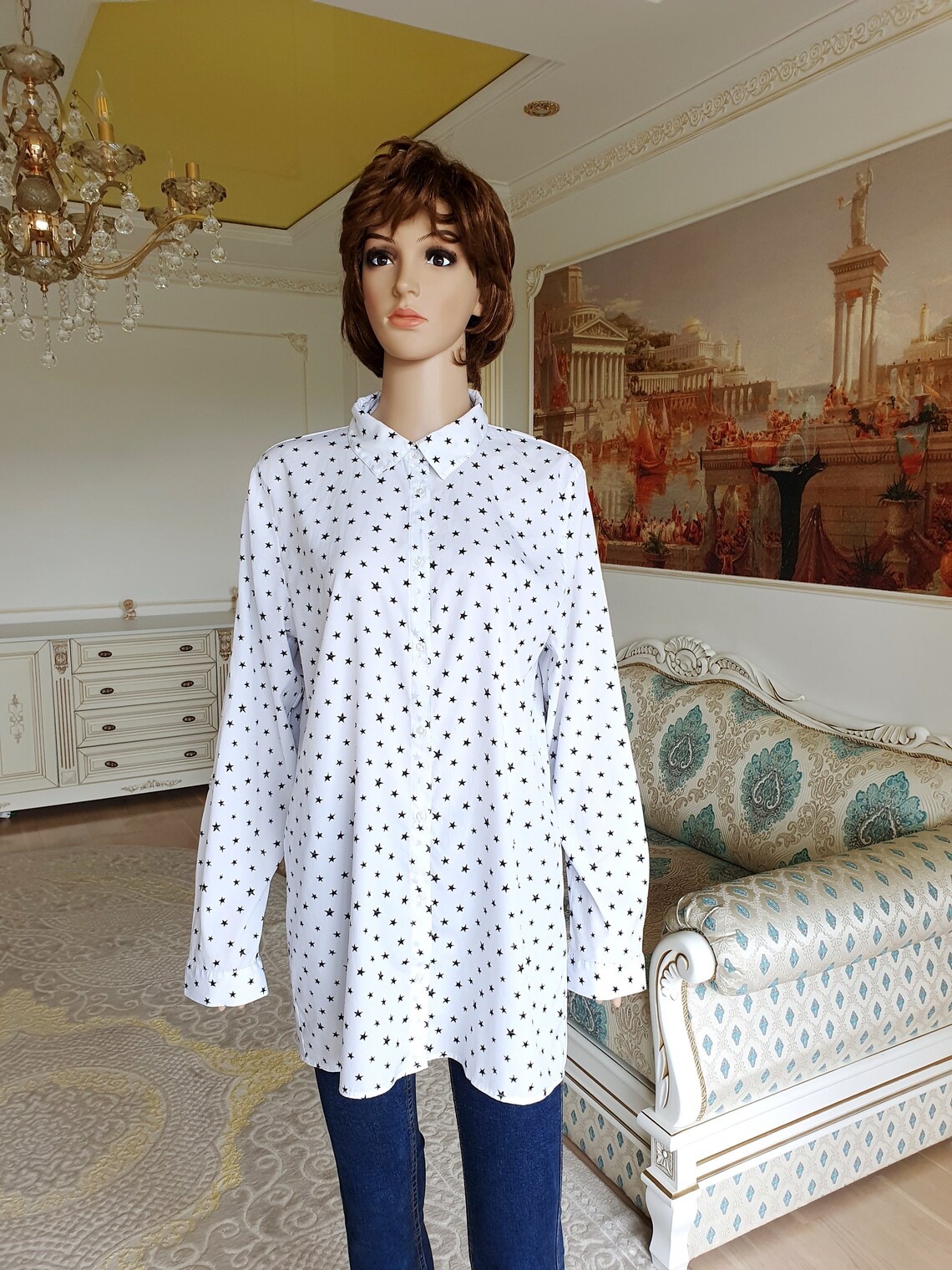 Star Shirt Galaxy Shirt Galaxy Blouse Minimalist Blouse Star - Etsy