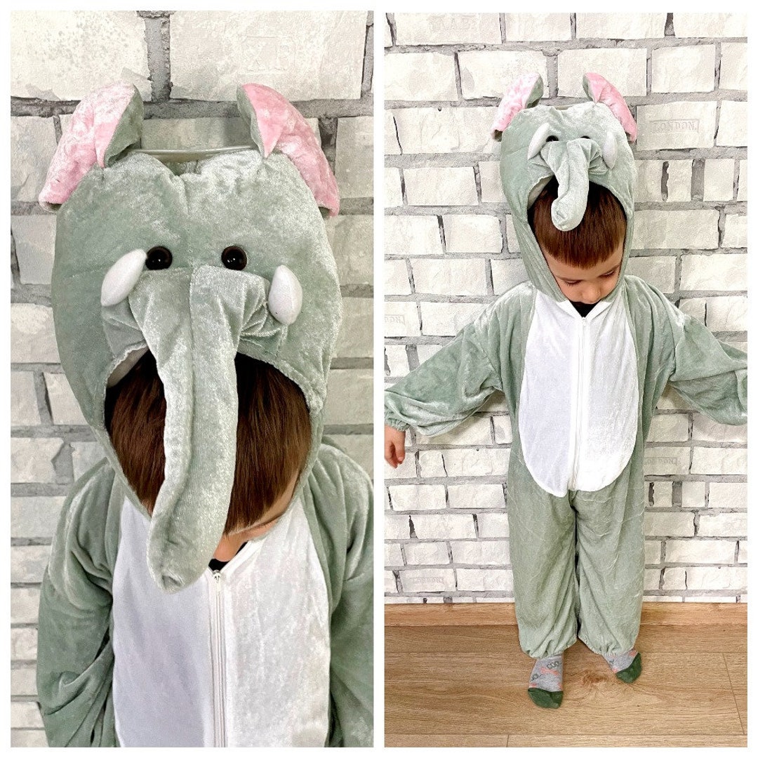 3T/4T Kids Child Cosplay Kids Elephant Costume Jumpsuit Romper Animal ...