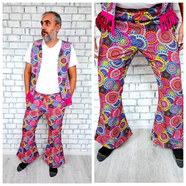 Buy Mens Bell Bottom Costume Pants Online In India - Etsy India