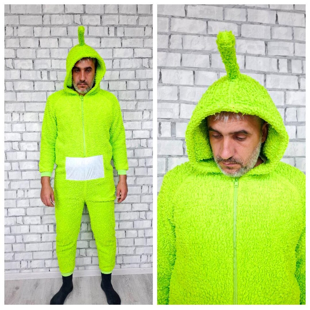 ADULT Cosplay Dipsy Green Teletubby Costume M/L Halloween Costume ...