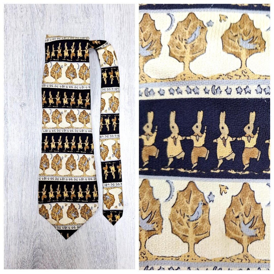 Wedding Tie Animal Tie Animal Necktie Bunny Print Tie Rabbit Print Tie ...