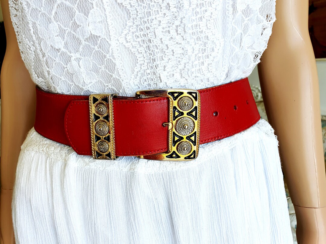 Red Belt Womens Belt Dress Belt Red Leather Belt Genuine - Etsy