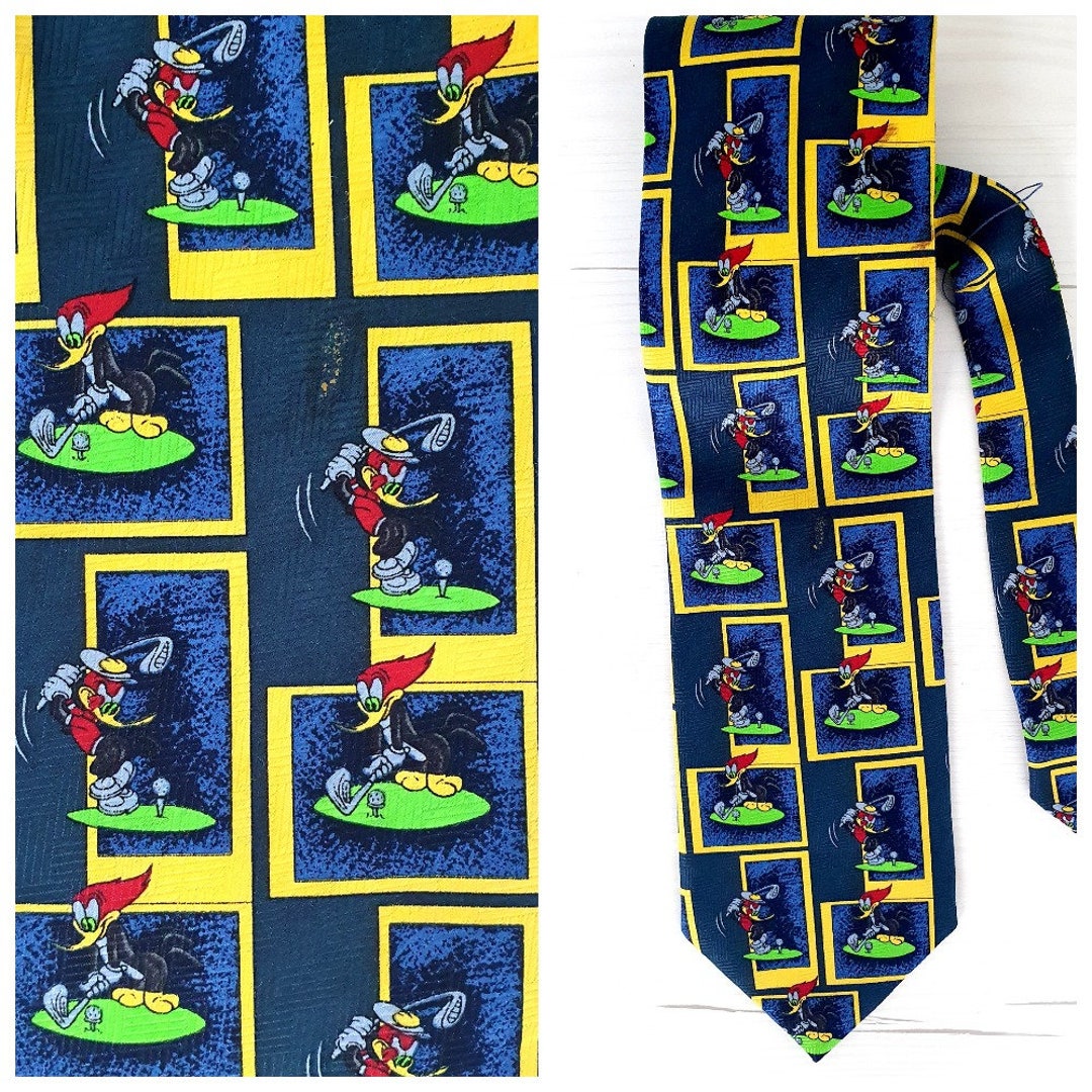 Woody Woodpecker Print Tie Vintage Mens Necktie Collectible Tie Novelty ...