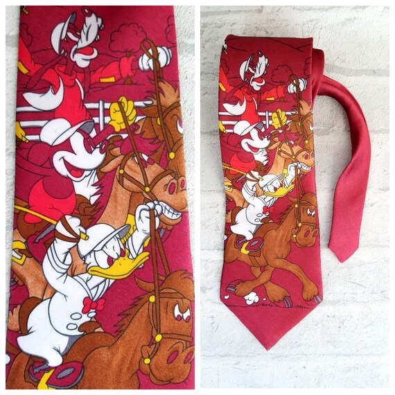 Walt Disney Print Collectible Tie Novelty Tie Donald Duck Tie | Etsy