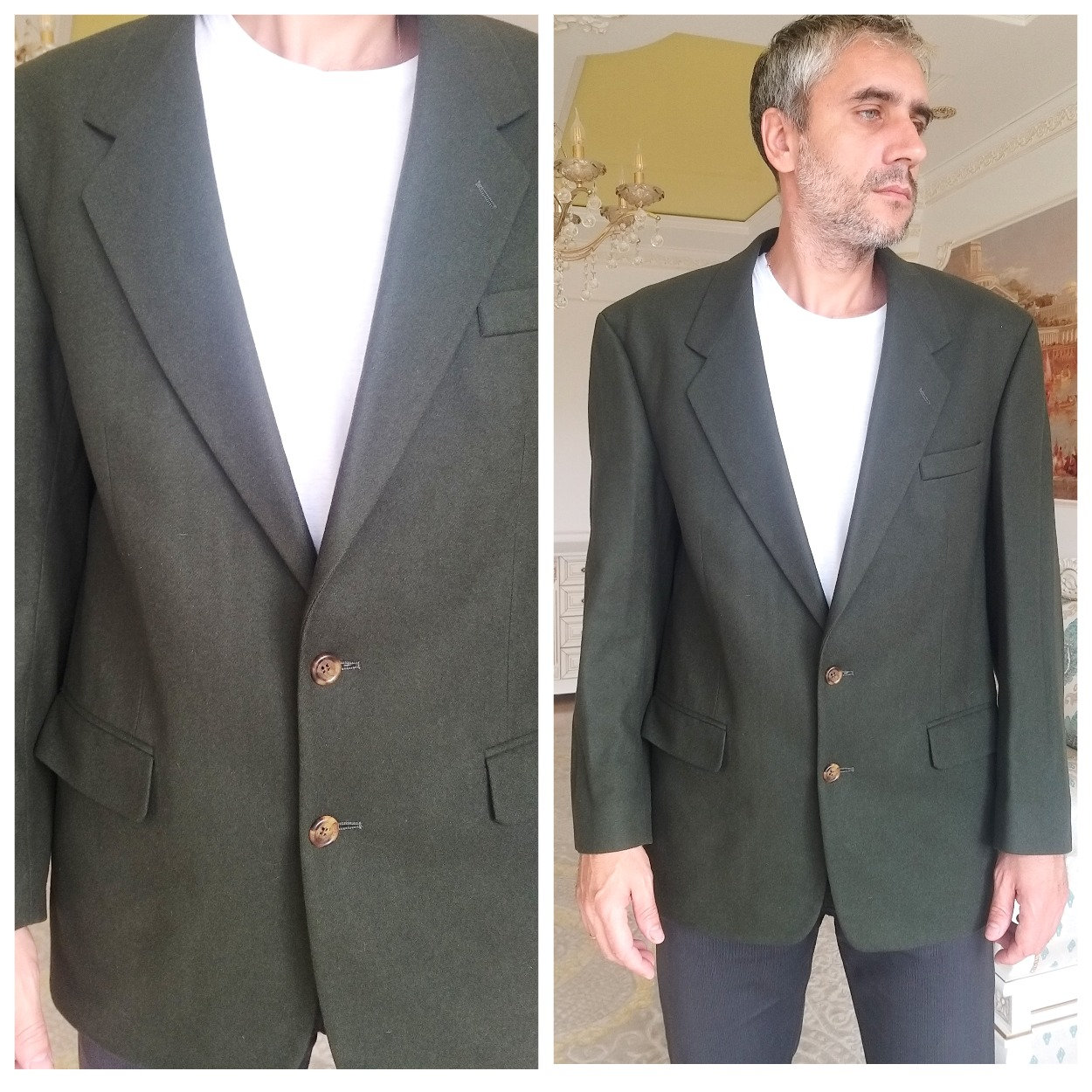 Mens blazer M Khaki blazer Mens jackets Wedding blazer Retro | Etsy