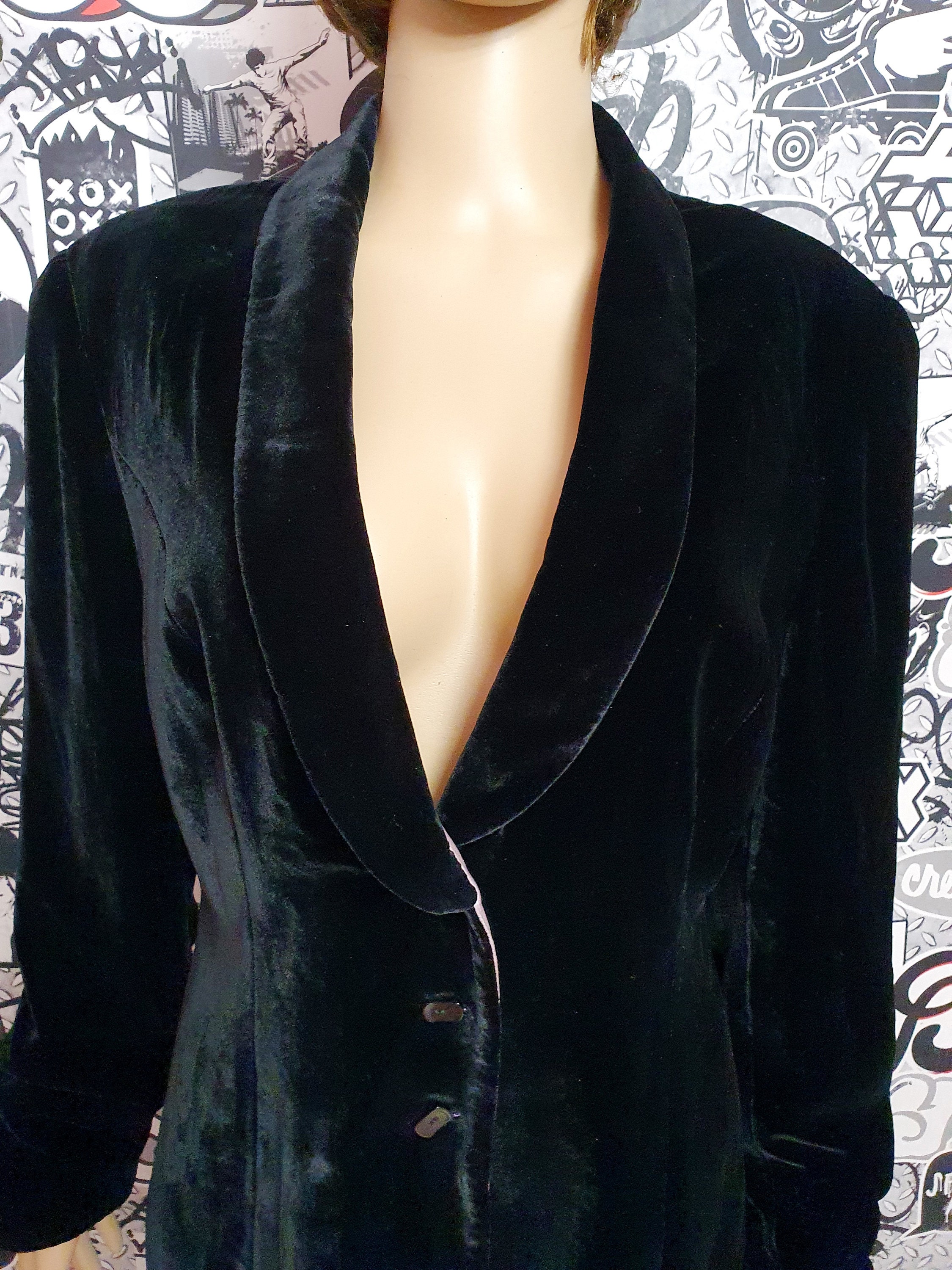 Black Velvet Jacket Womens Velvet Blazer Womens Blazer - Etsy