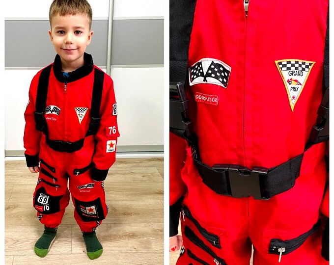 4T Kids Racing Coverall Formula 1 Racing Costume Halloween Costume ...
