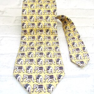 Silk Tie Silk Necktie Animal Print Animal Necktie Elephant Print Tie ...