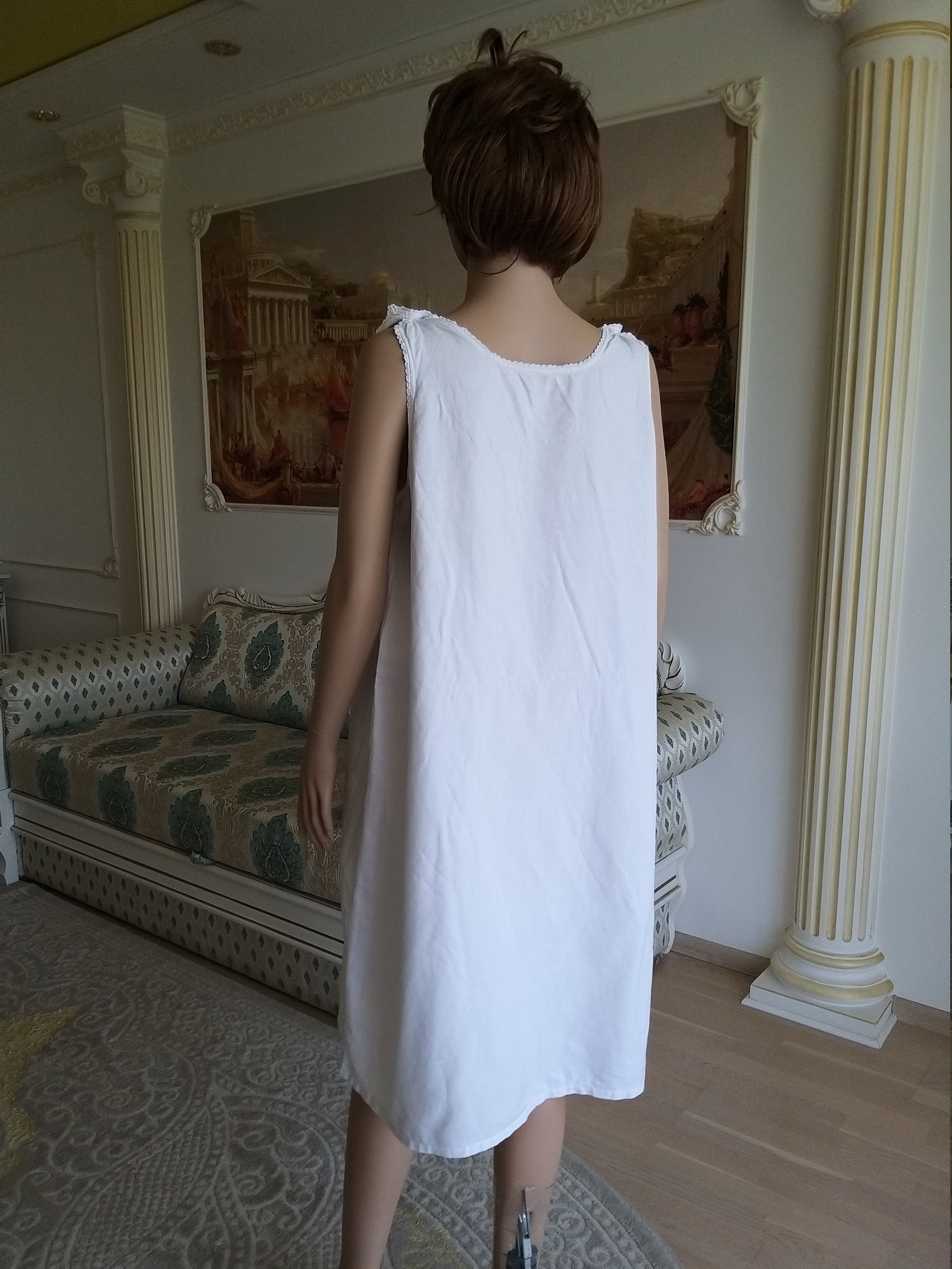20s Antique Nightshirt vintage coton Nightshirt Antique slip robe Shift ...