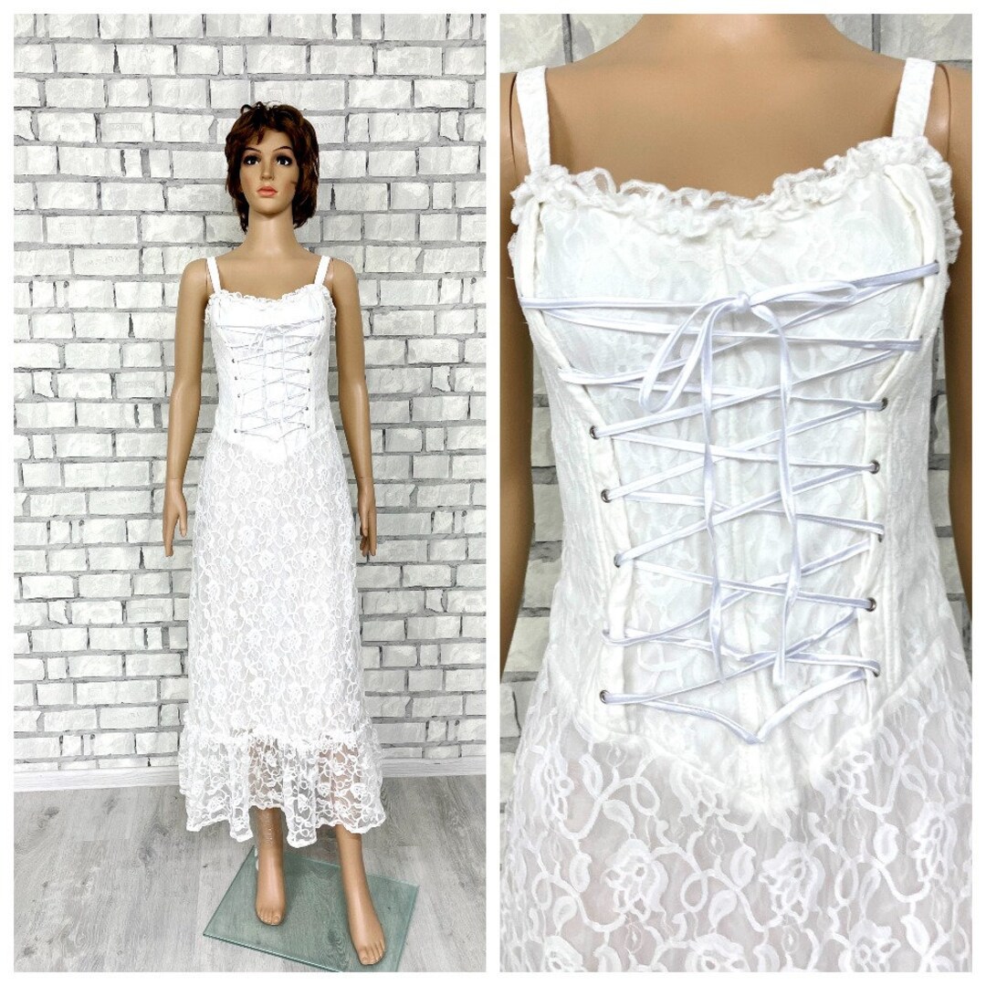 Retro Bridal Dress Retro Wedding Dress Rustic Wedding Dress White Dress ...