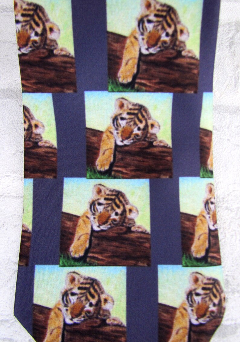 Animal Tie Animal Necktie Tiger Print Tie Vintage Mens Necktie | Etsy