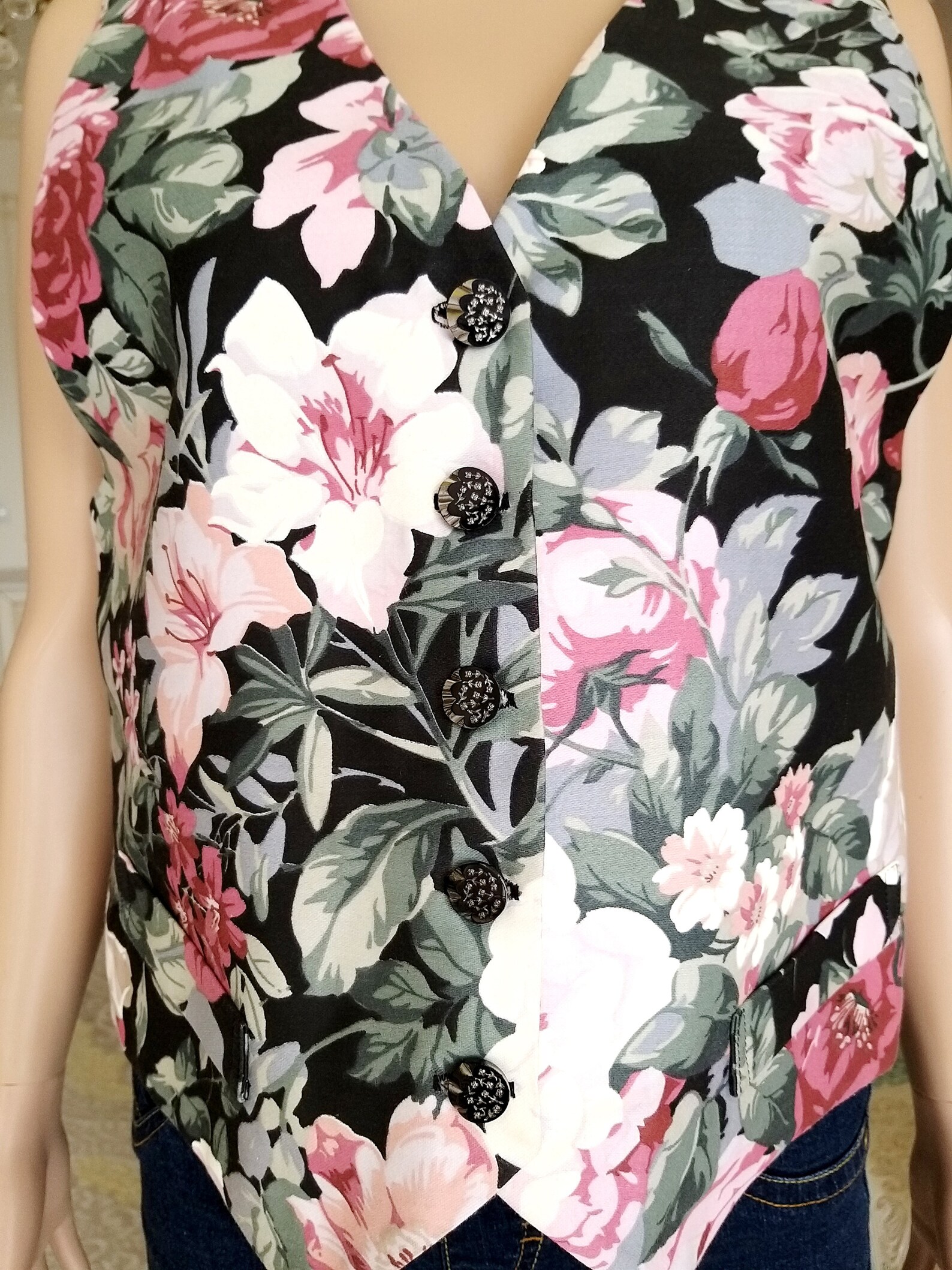 Floral Vest Retro Vest Top Boho Vest Patterned Top Womens Vest | Etsy