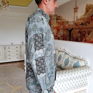 Mens Shirt Long Sleeve Shirt Abstract Shirts Casual Shirts Abstract ...