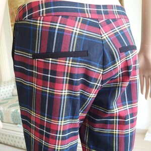 Checkered Pants RED Plaid Pants Womens Plaid Pants Retro Pants Womens ...