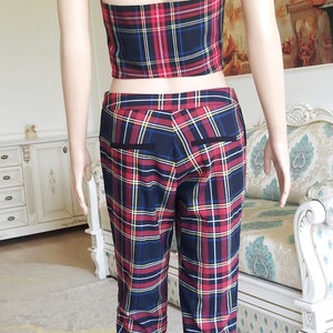 Checkered Pants RED Plaid Pants Womens Plaid Pants Retro Pants Womens ...