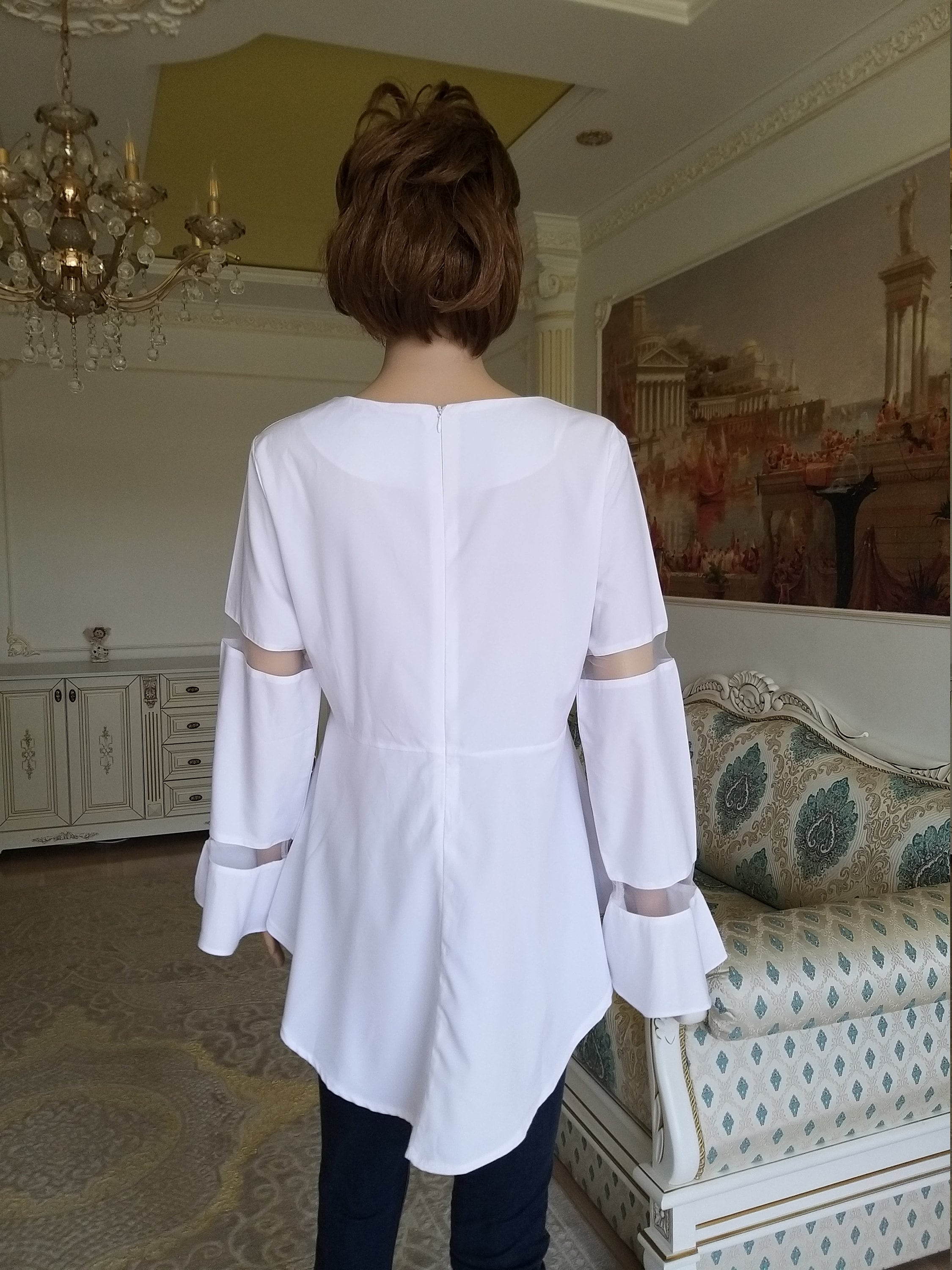 Womens Blouse Romantic Blouse White Blouse Bohemian Secretary - Etsy ...