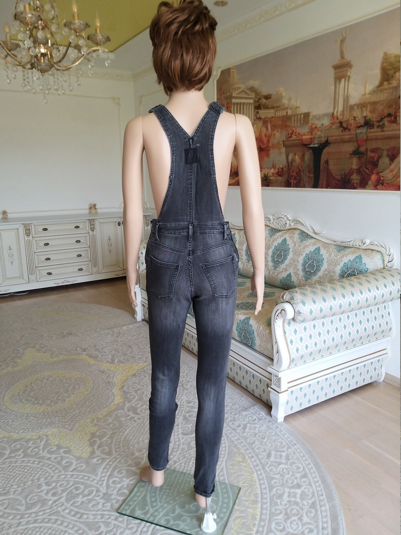 Black jean jumpsuit Denim jumpsuit Denim Overall Black womens | Etsy