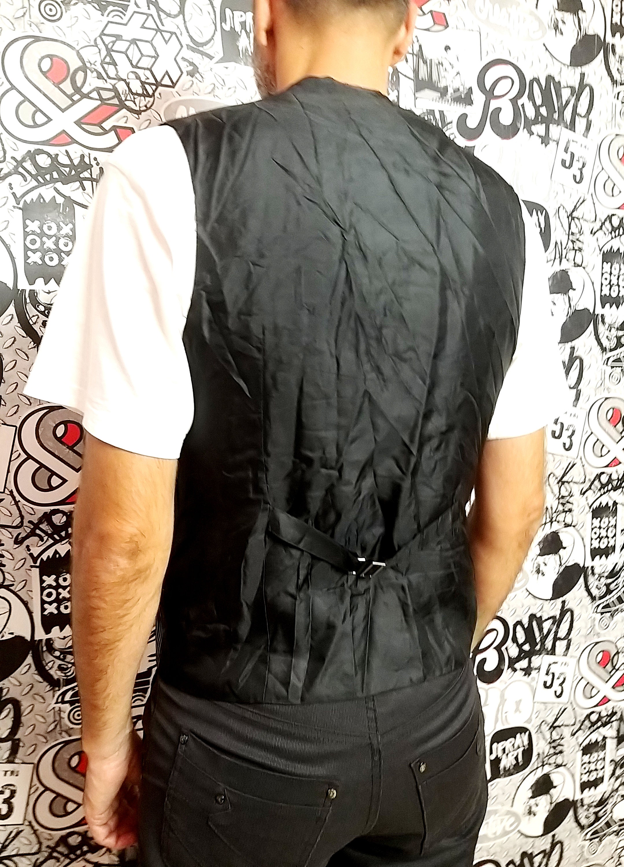 Goth Clothing goth Vest Mens Leather Vest black Leather | Etsy